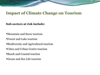 Tourism & Climate Change | PPT