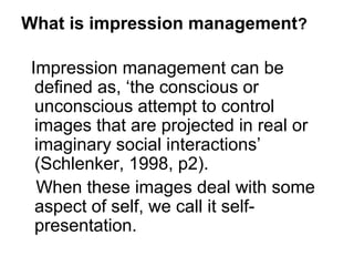 7. non verbal communication and impression management | PPT