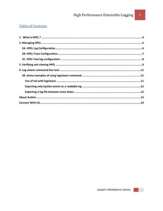 WebSphere : High Performance Extensible Logging | PDF