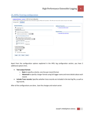 WebSphere : High Performance Extensible Logging | PDF