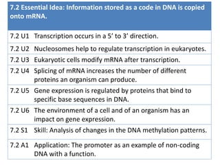 7.2 transcription & gene expression slideshare | PPTX