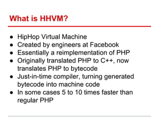 Daniel Sloof: Magento on HHVM | PPT
