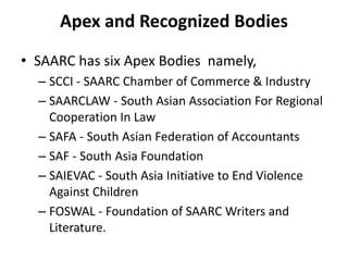 South Asian Association for Regional Cooperation - SAARC ...