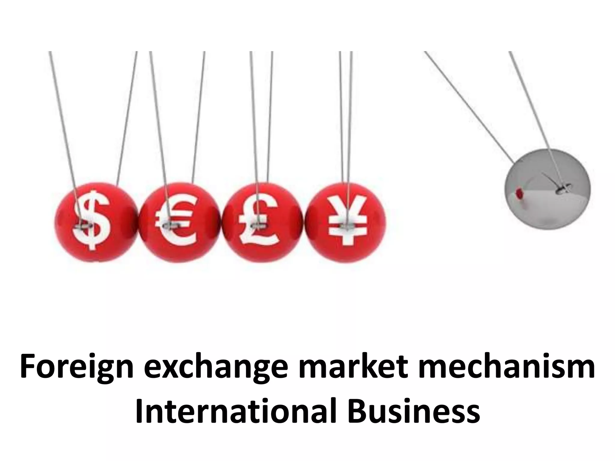 Foreign exchange market mechanism (FOREX) - International Business ...