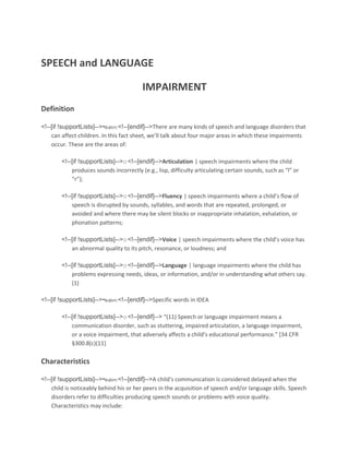 8-14 Disability Presentation Handouts | PDF
