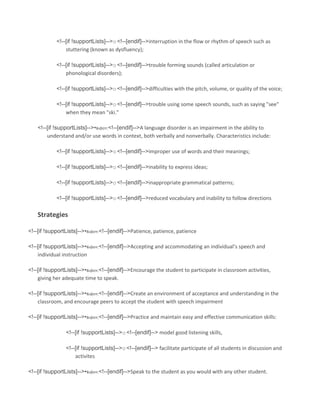 8-14 Disability Presentation Handouts | PDF