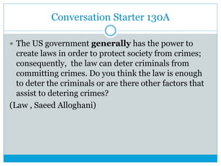 7. conversation starters, note taking, grammar, and pronunciation | PPT