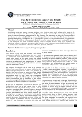 MANDAL COMMISION | PDF