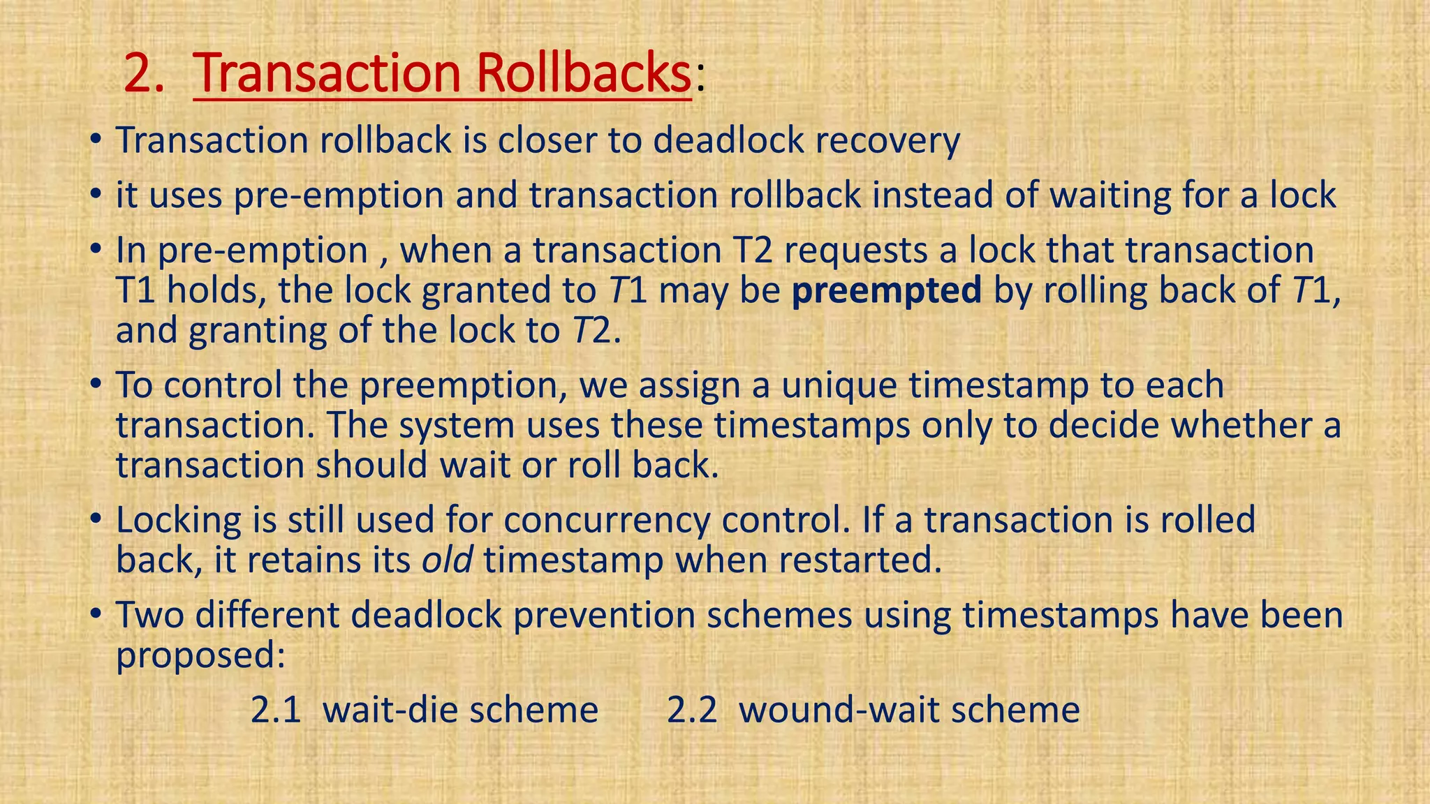 deadlock handling | PPTX