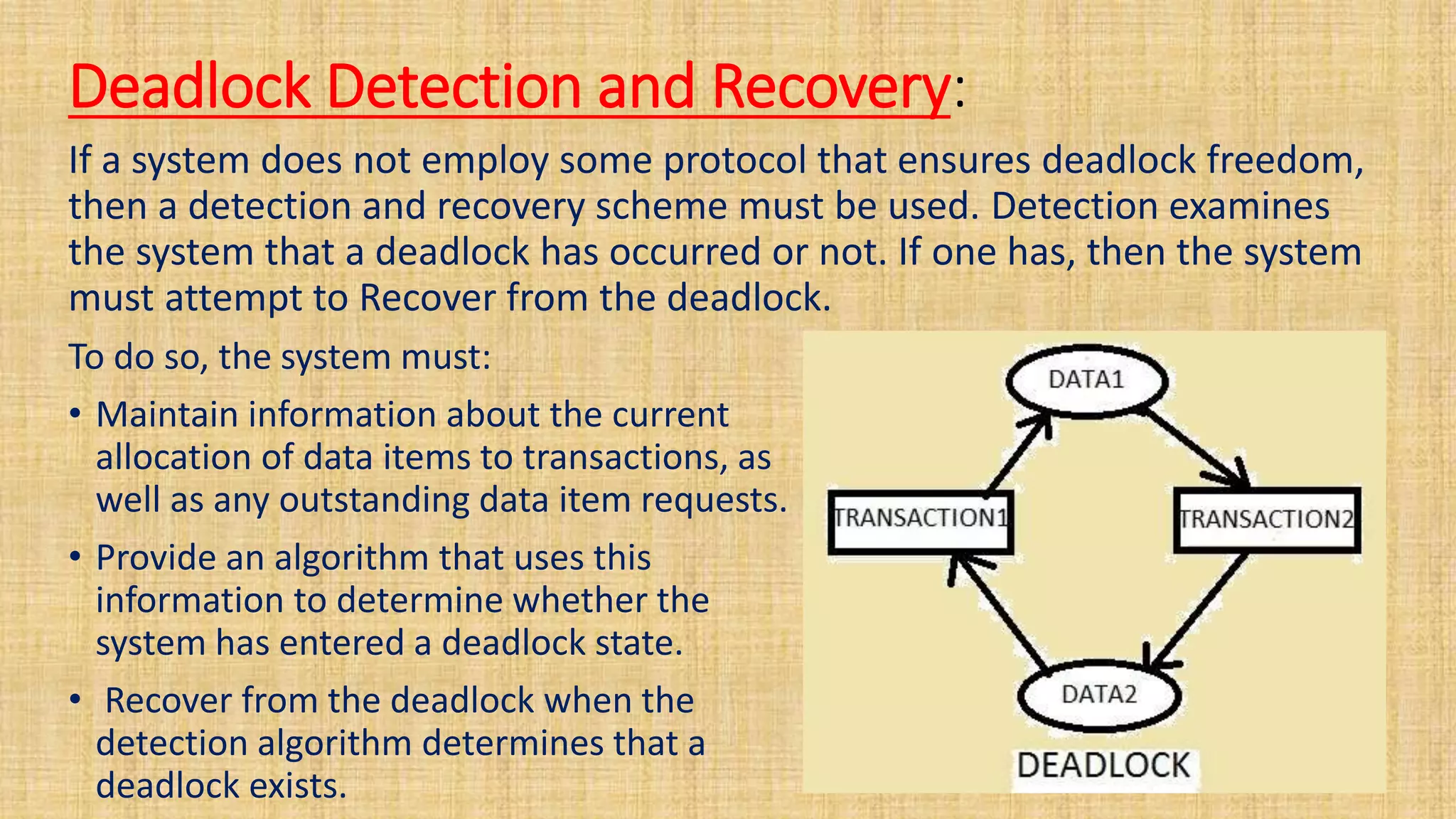 deadlock handling | PPTX
