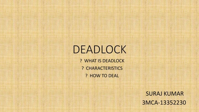 deadlock handling | PPTX | Databases | Computer Software and Applications