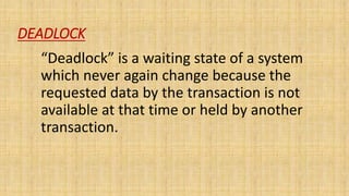 deadlock handling | PPTX