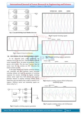 Study of THD in Different CHB MLIs Controlled With Unipolar and Bipolar Carrier Based Modulation ...