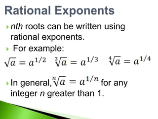 7.3 rational exponents | PPT