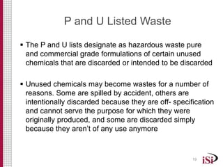 Baker, John, iSi Environmental, Crash Course in Hazardous Waste ...