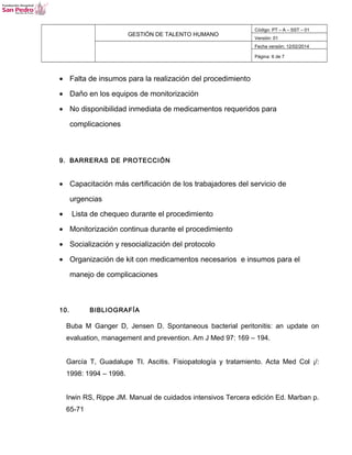 7. protocolo paracentesis | DOC
