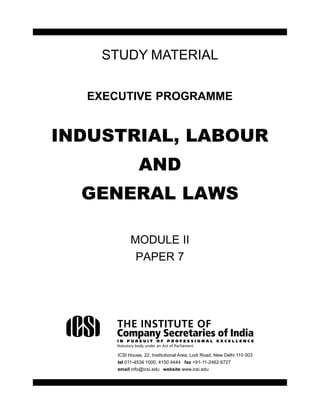 Industrial, labor and general laws | PDF