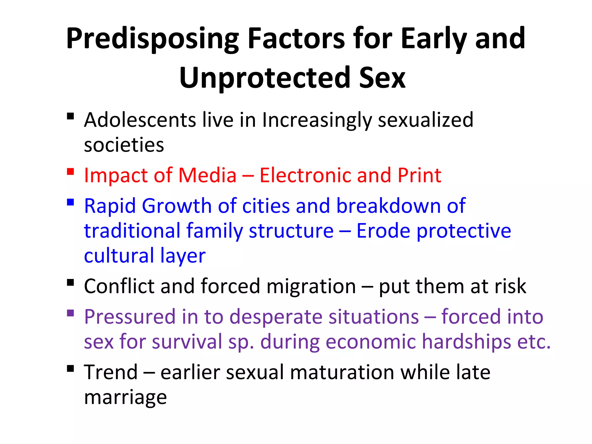 Concept of Adolescent Sexual & Reproductive Health (ASRH), Problems ...