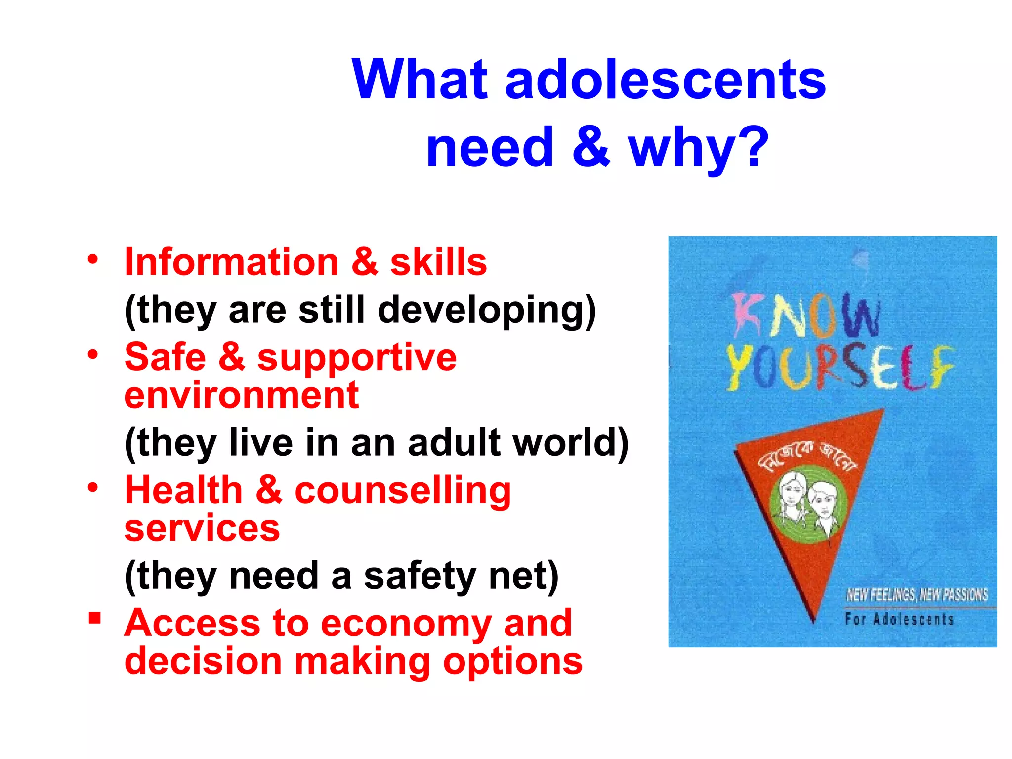 Concept of Adolescent Sexual & Reproductive Health (ASRH), Problems ...