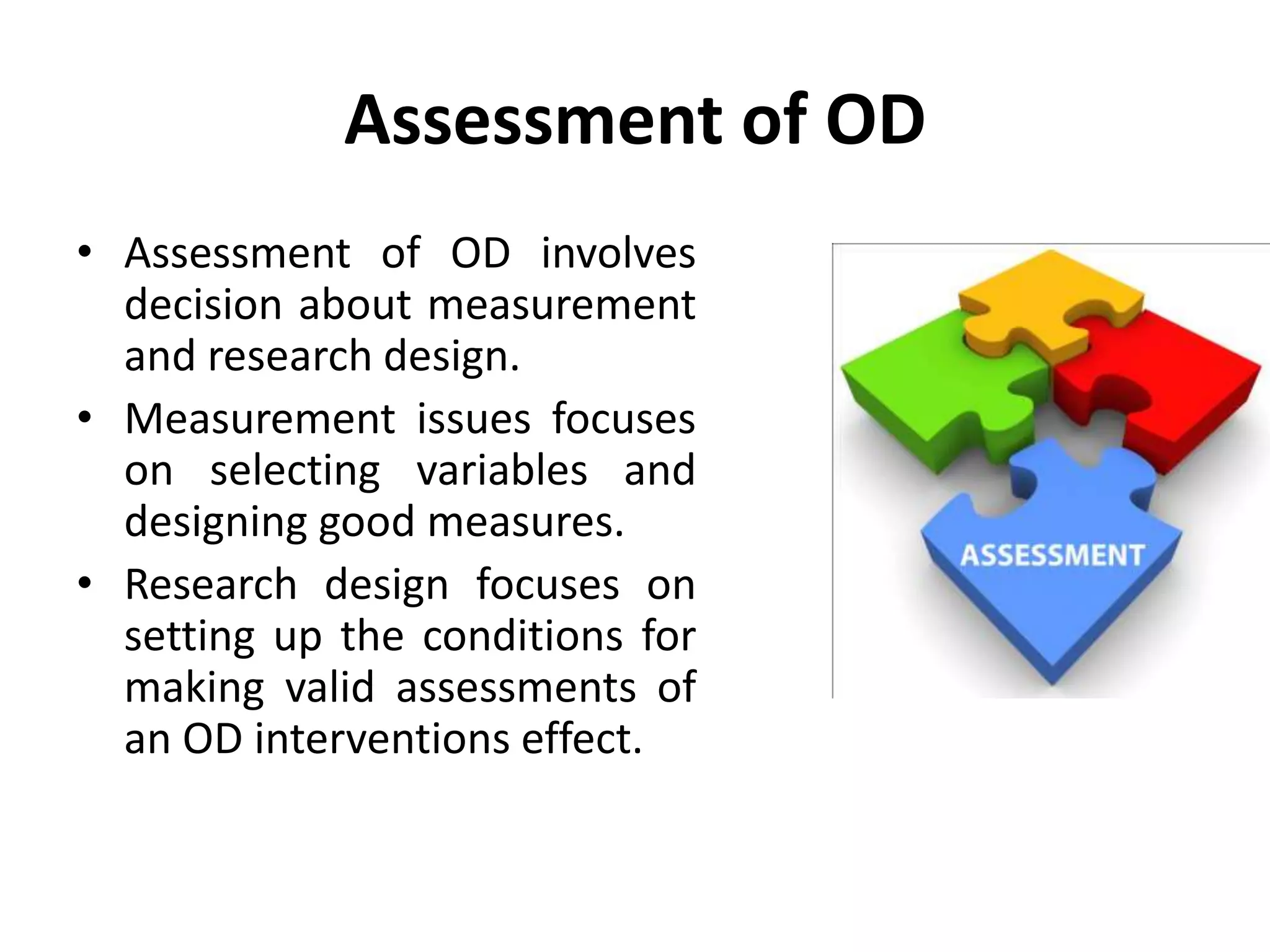 Implementation assessment of OD - OD process - Organizational Change ...