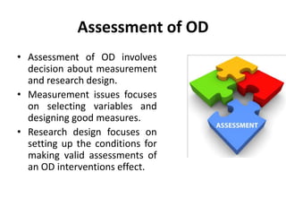 Implementation assessment of OD - OD process - Organizational Change ...