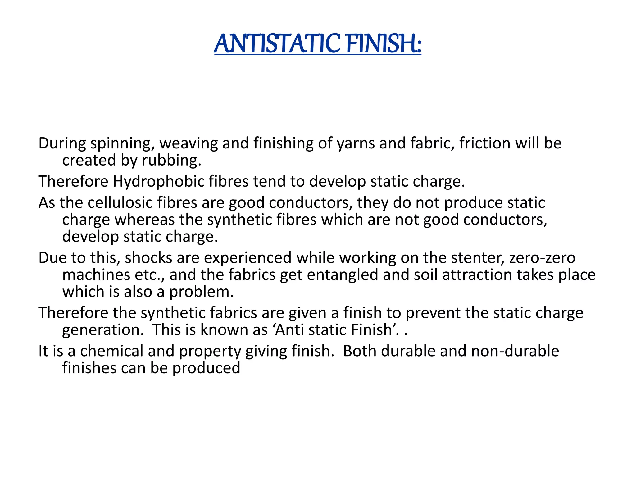 Anti static finish | PPTX