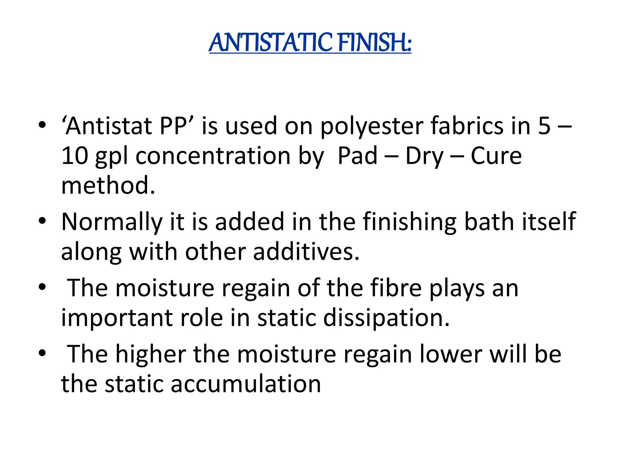 Anti static finish | PPTX