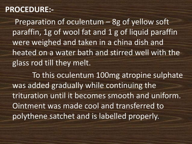 atropine sulphate ointment | PPTX | Eye and Vision Conditions ...