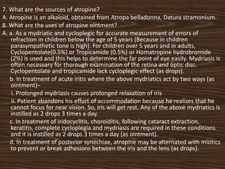 atropine sulphate ointment | PPTX