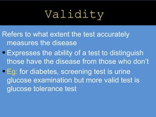Validity and Screening Test | PPT