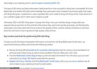Search Engine Optimization for Bing | PDF
