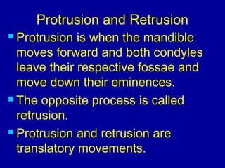 mandibular movements | PPT
