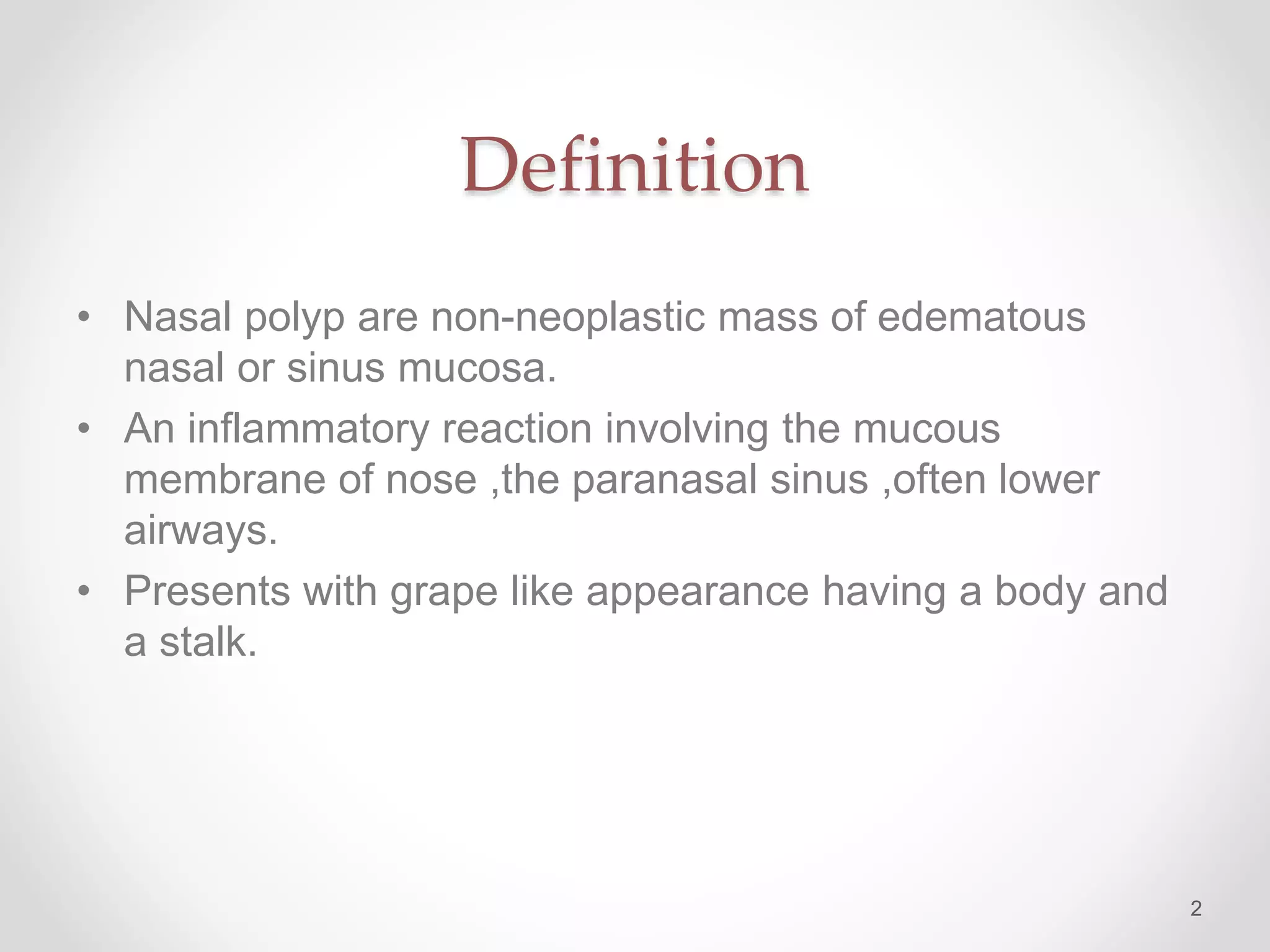 Nasal polyposis | PPTX