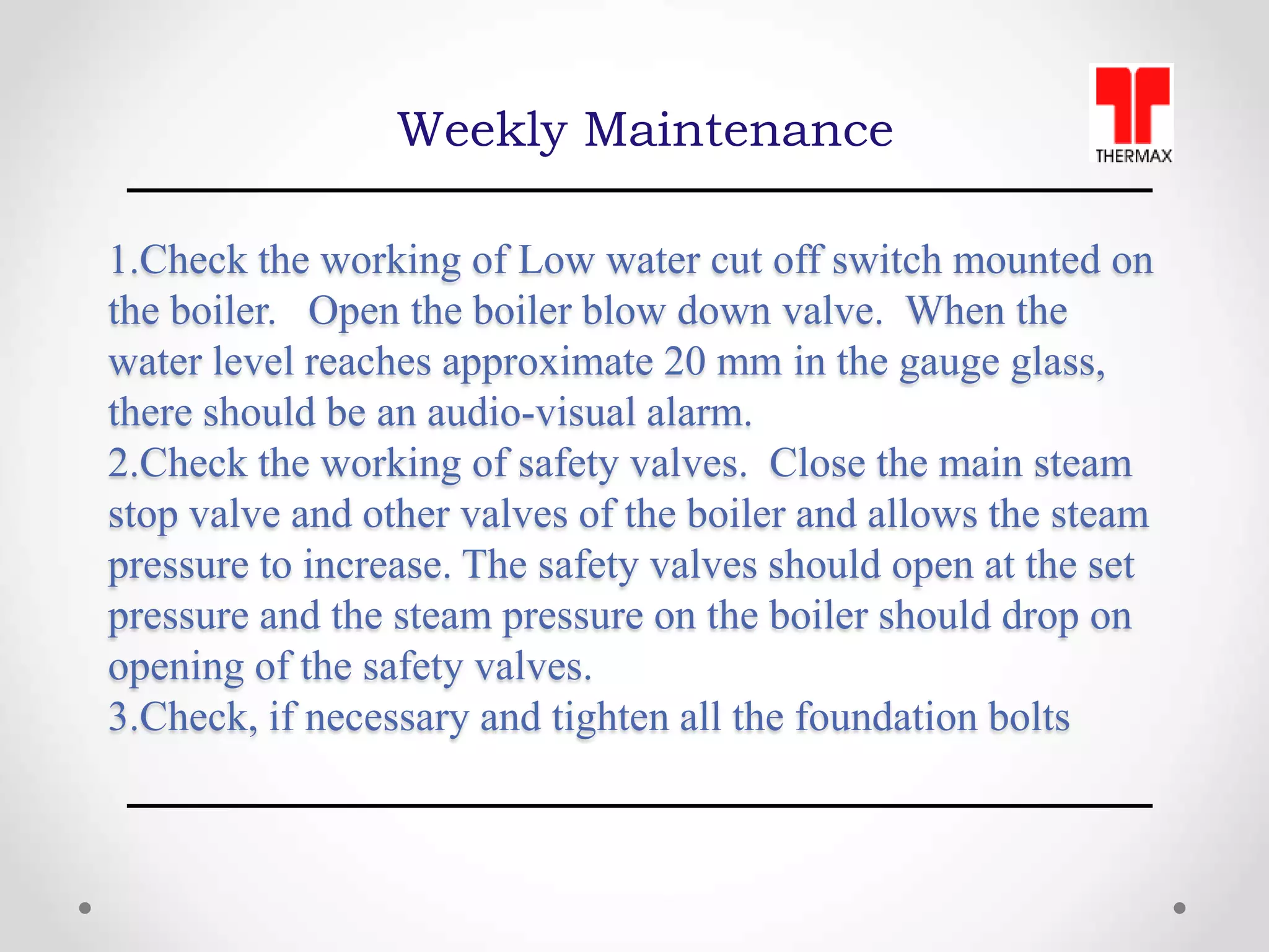Boiler Maintenance & Safety | PDF