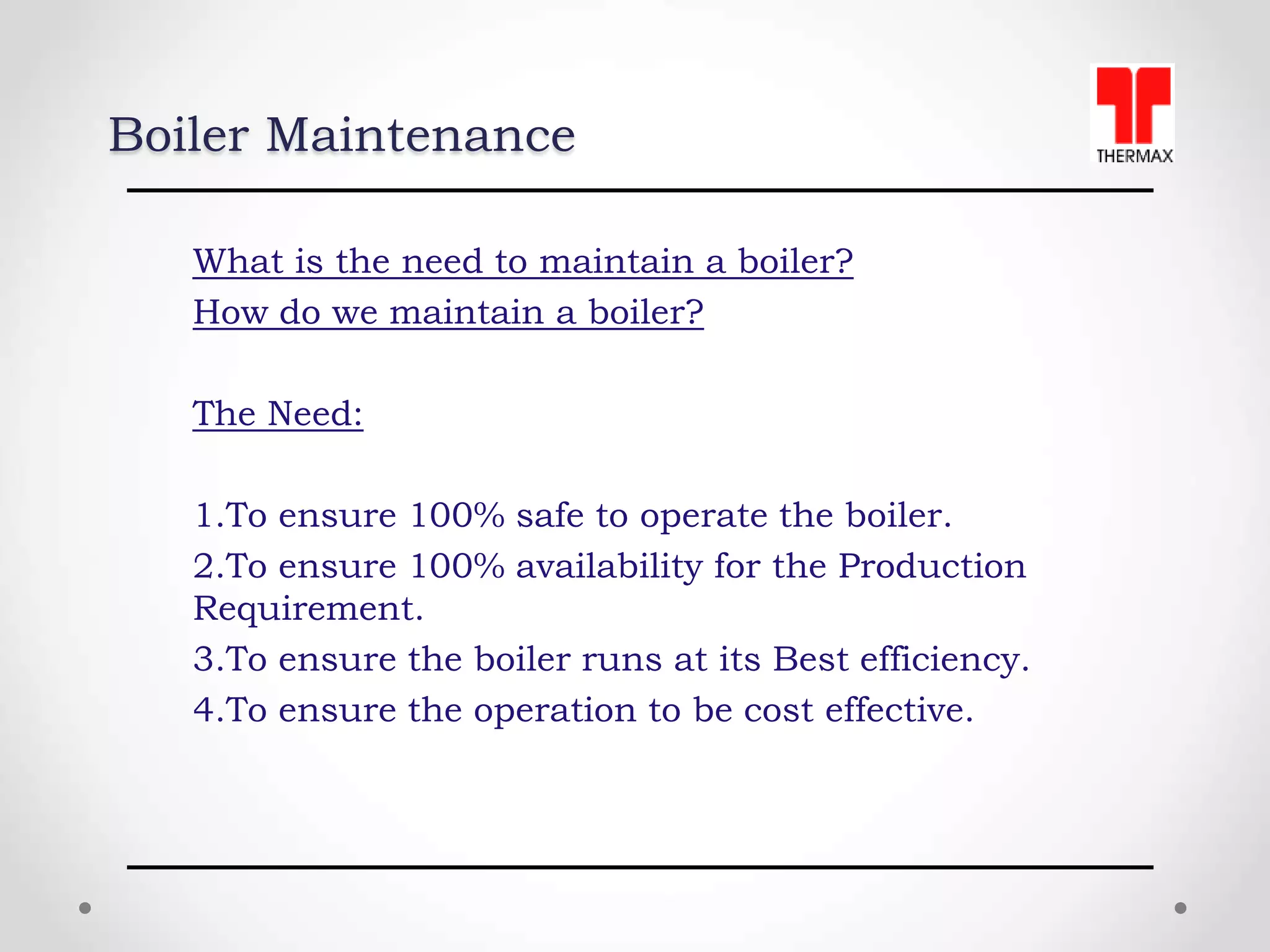Boiler Maintenance & Safety | PDF