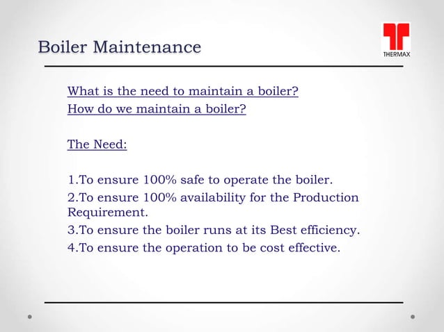 Boiler Maintenance & Safety | PPT