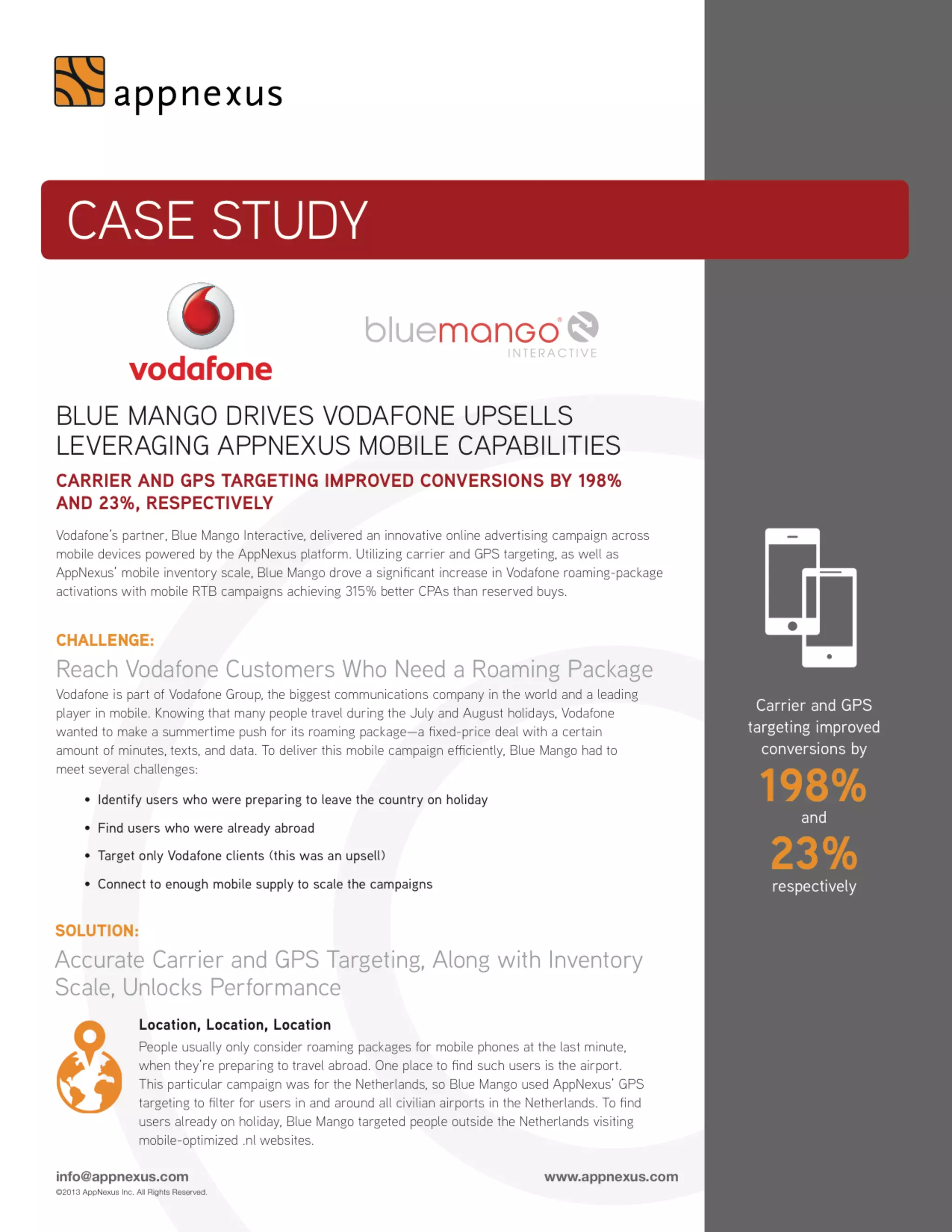 AppNexus and Vodafone: programmatic mobile Case Study | PDF