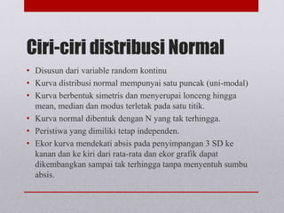 7.distribusi normal dan aplikasinya | PPTX