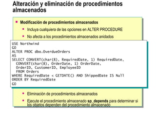 procedimientos almacenados | PPT