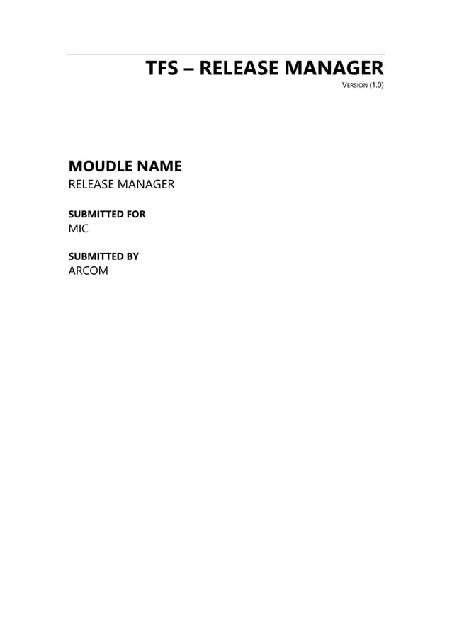 Release Management For Tfs Pdf