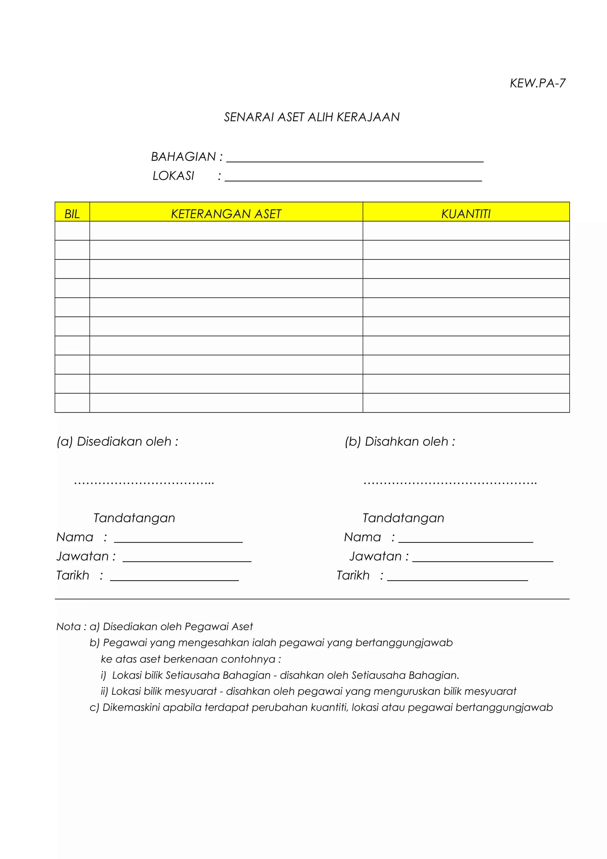 7.kew.pa 7 (senarai aset di lokasi) | DOC