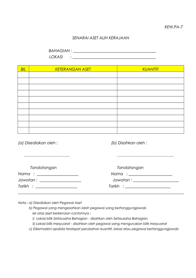 7.kew.pa 7 (senarai aset di lokasi) | DOC