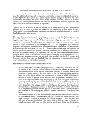 FUZZY FINGERPRINT METHOD FOR DETECTION OF SENSITIVE DATA EXPOSURE | PDF