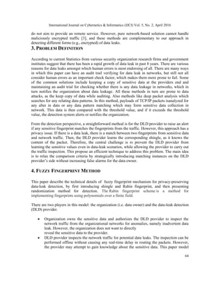 FUZZY FINGERPRINT METHOD FOR DETECTION OF SENSITIVE DATA EXPOSURE | PDF