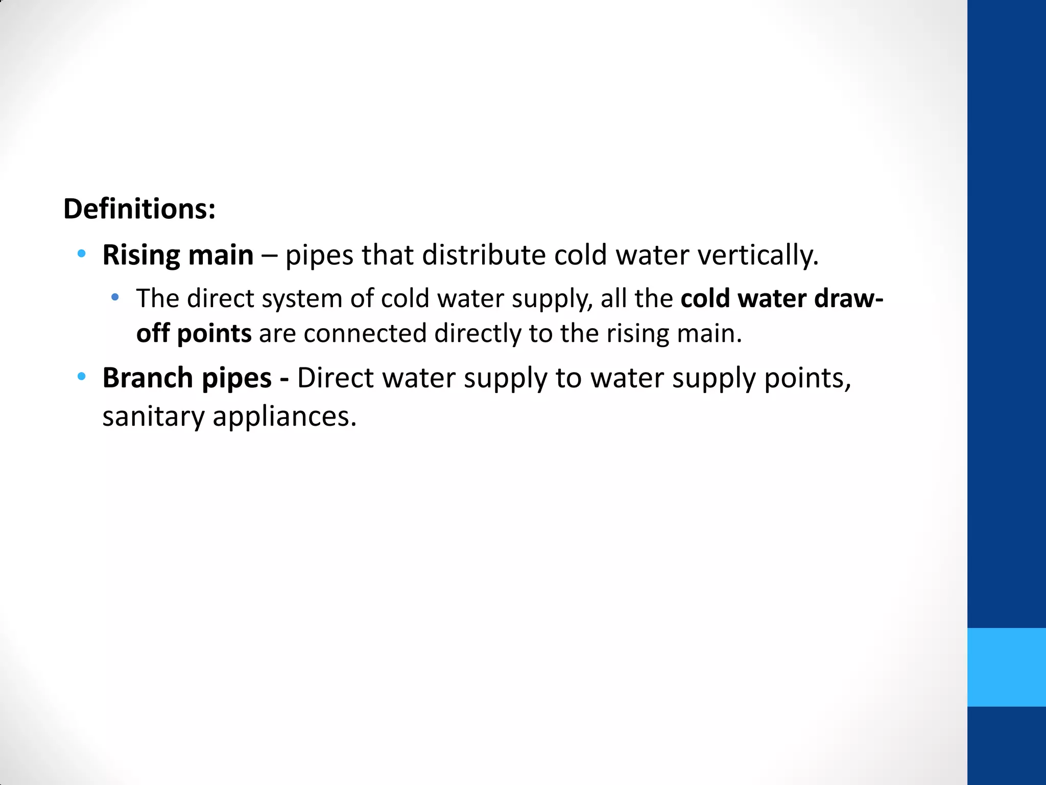 Sem 2 bs1 cold water supply 1 | PDF