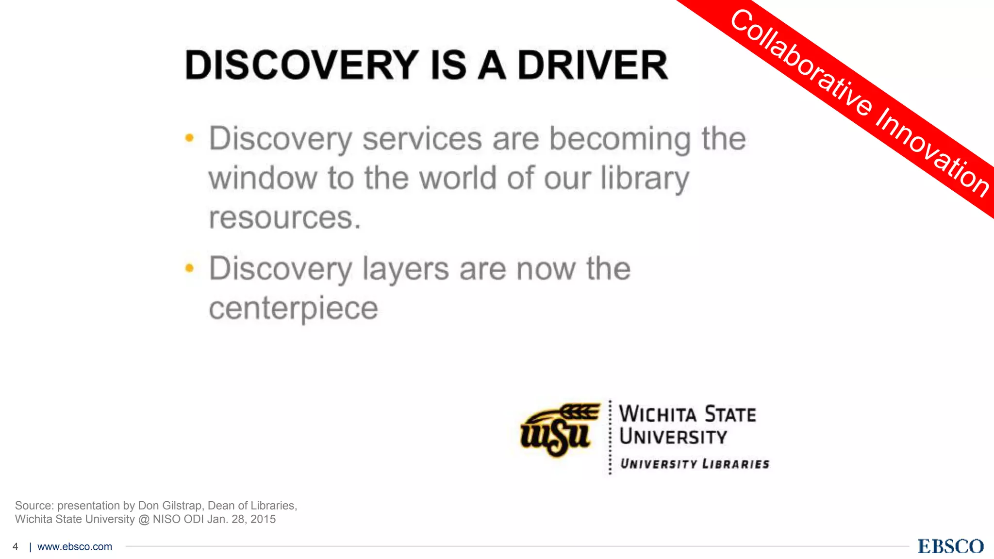 EBSCO Discovery Services: update and roadmap | PPTX