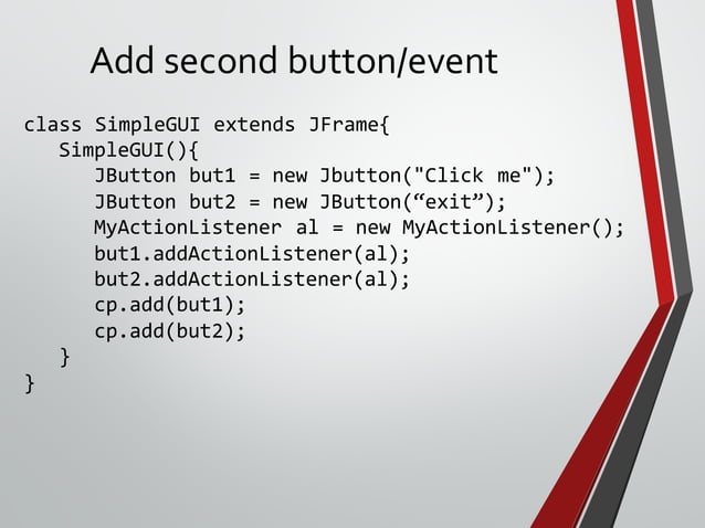 Java OOP Programming language (Part 7) - Swing | PDF