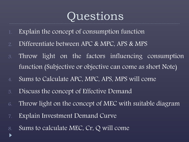 7. consumption function | PPTX