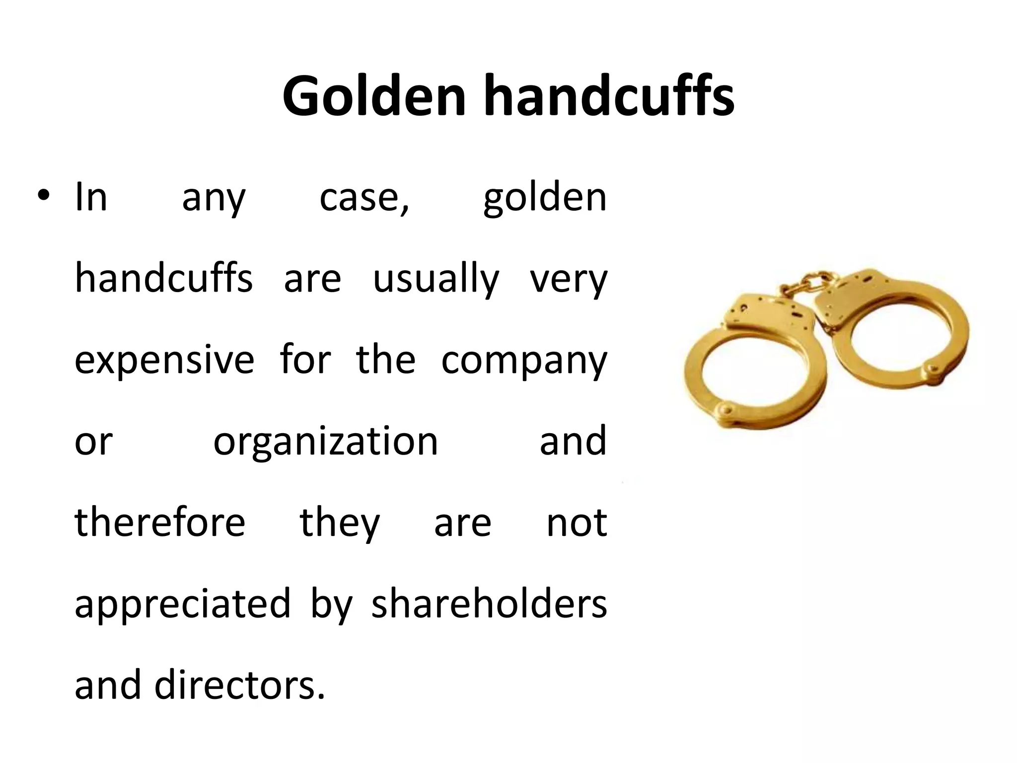 Golden Handcuffs - Human Resource Management - Manu Melwin Joy | PPTX
