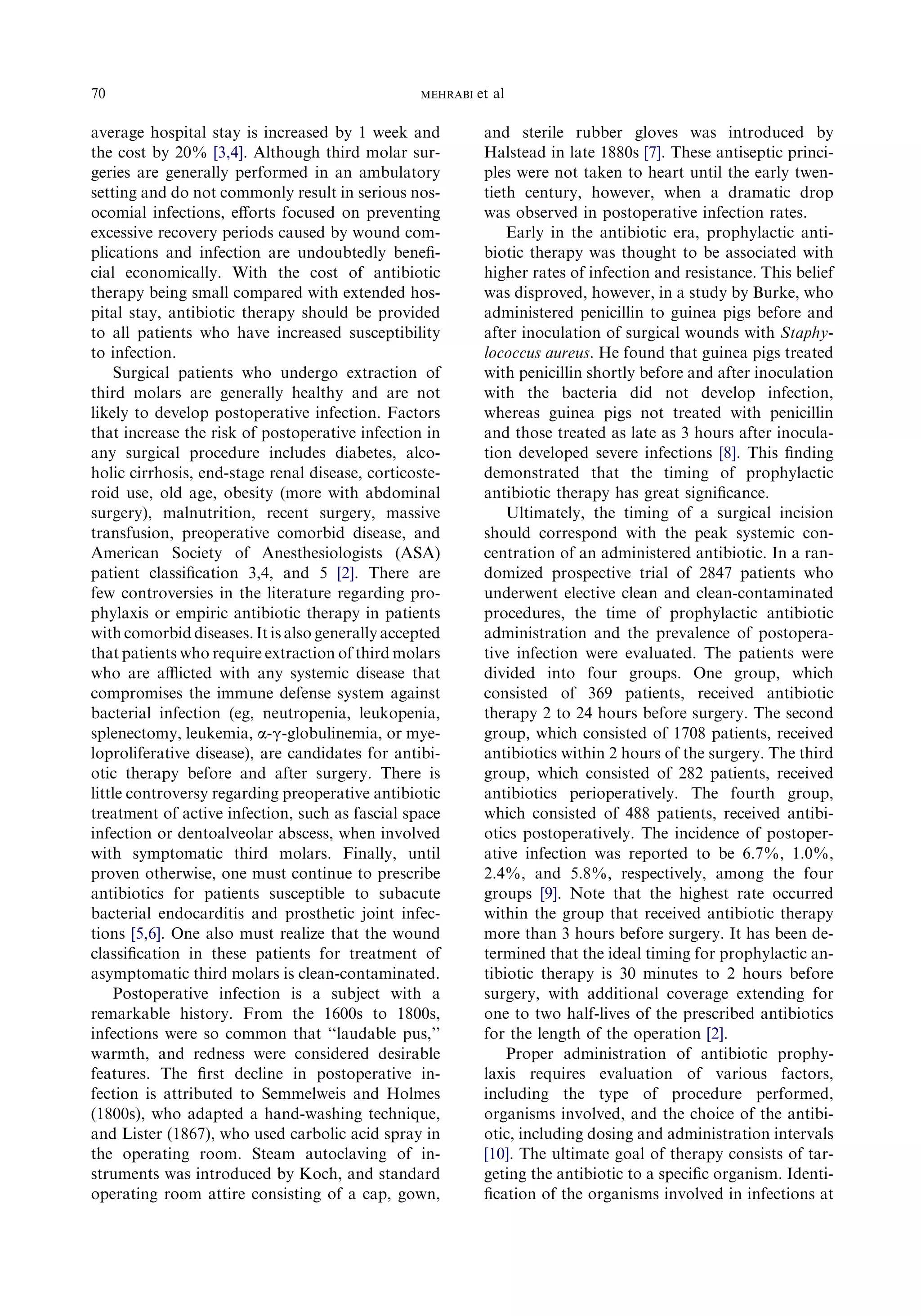 Therapeutic Agents in Perioperative Third Molar Surgical procedures | PDF